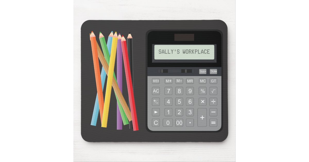 Calculator and Pencils Mouse Pad | Zazzle