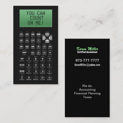 Calculator Business Cards | Zazzle