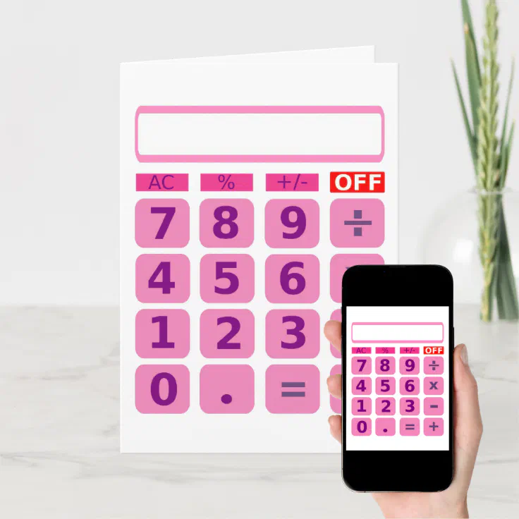 Calculator Card | Zazzle