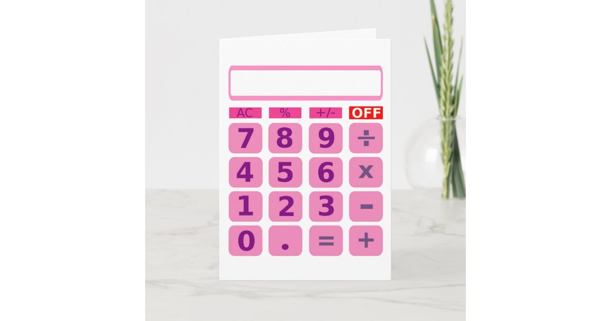 Calculator Card | Zazzle