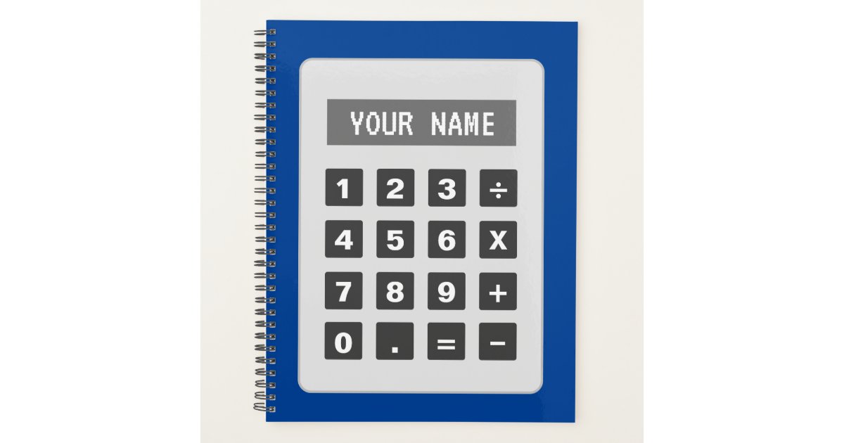 Calculator illustration custom agenda planner | Zazzle