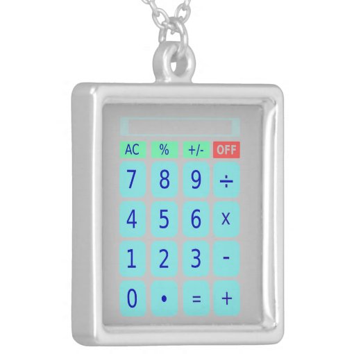 Calculator Necklace | Zazzle