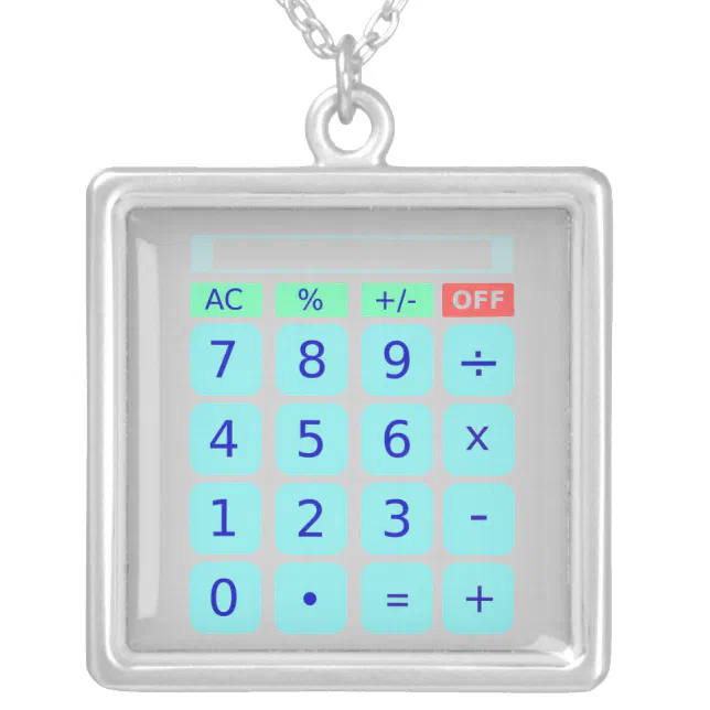 Calculator Necklace | Zazzle