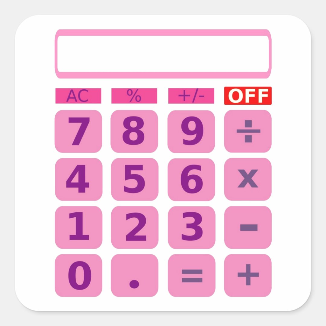 Calculator Sticker | Zazzle