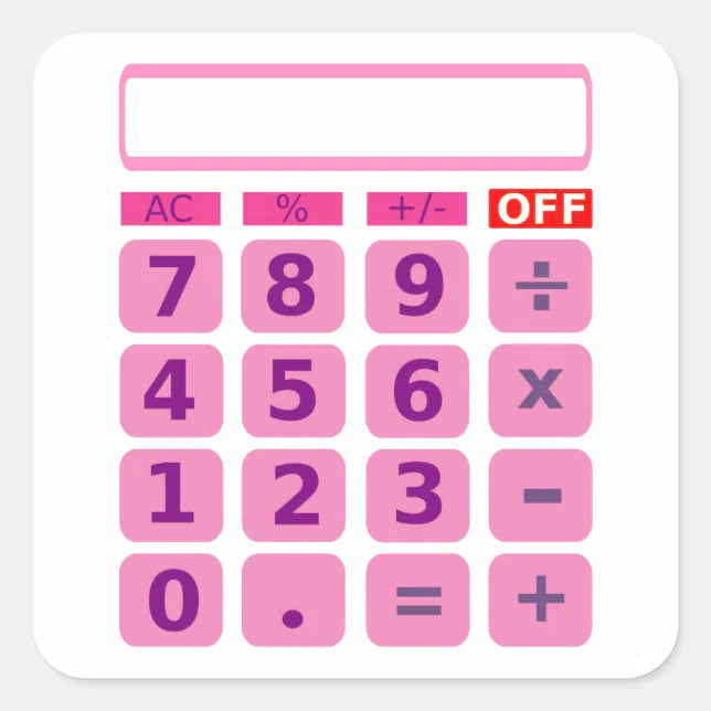 Calculator Sticker | Zazzle