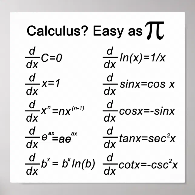 Calculus Basic Print | Zazzle