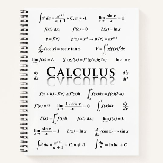 Calculus Equations Notebook | Zazzle.com