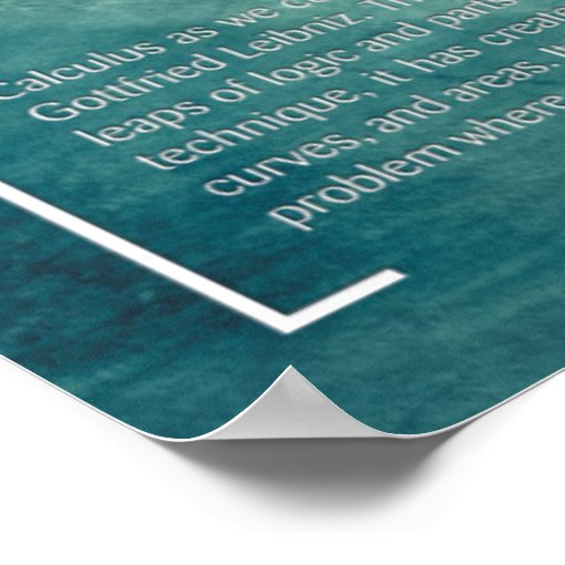 Calculus - Math Poster | Zazzle