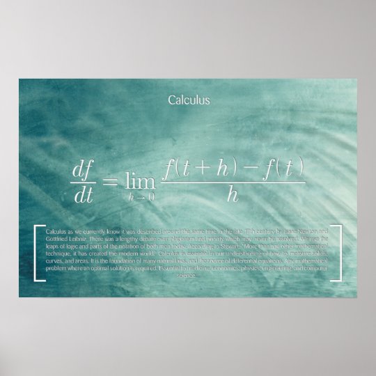 Calculus - Math Poster | Zazzle.com