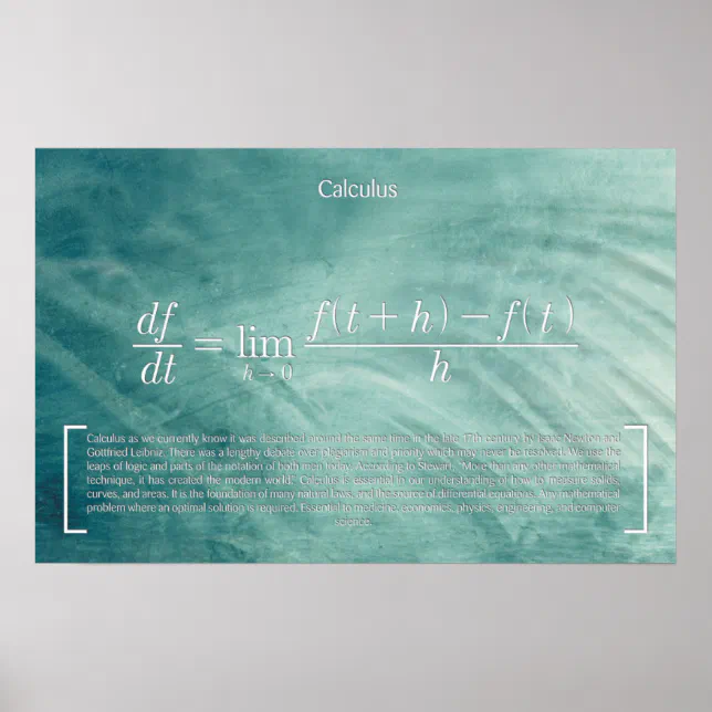 Calculus - Math Poster | Zazzle