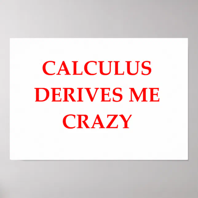 calculus poster | Zazzle
