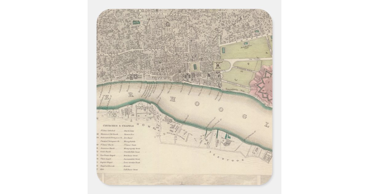 Calcutta Square Sticker | Zazzle