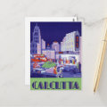 Calcutta Vintage Travel Poster Restored Postcard | Zazzle