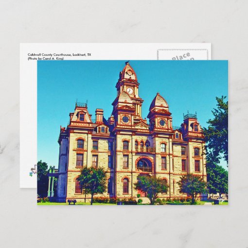 Caldwell County Courthouse, Lockhart, TX. Postcard | Zazzle