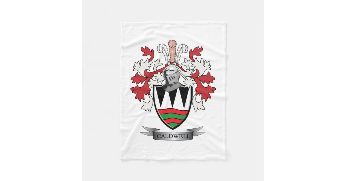 Caldwell Family Crest Coat of Arms Fleece Blanket | Zazzle