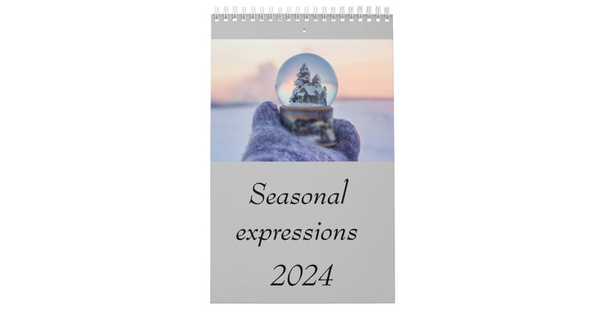Calendar2024 Seasonal expressions Calendar | Zazzle