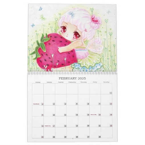 Calendar 2013 - Beautiful anime chibi girls | Zazzle