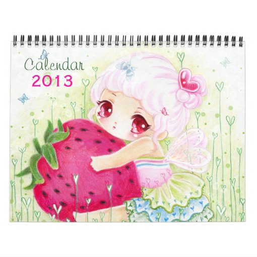 Calendar 2013 - Beautiful anime chibi girls | Zazzle