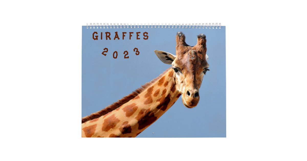 Calendar 2023 giraffes | Zazzle
