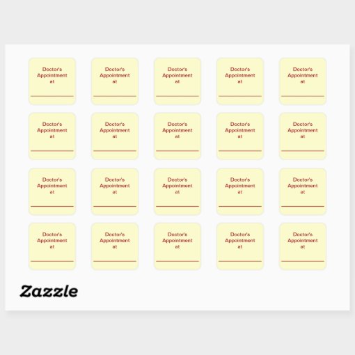 Calendar Appointment Reminder Stickers (White) | Zazzle