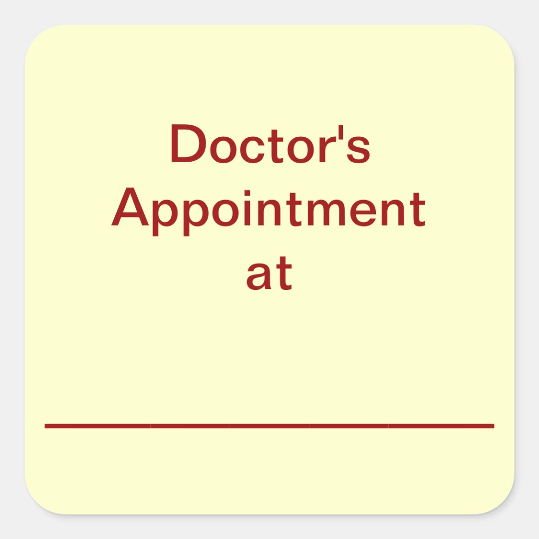 Calendar Appointment Reminder Stickers (White) | Zazzle