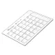 Calendar Black and White Monthly Planner Notepad | Zazzle