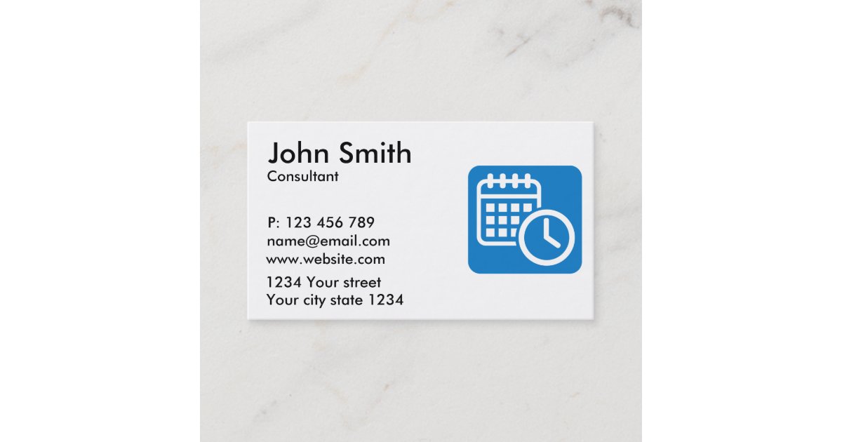 Calendar Business Card | Zazzle