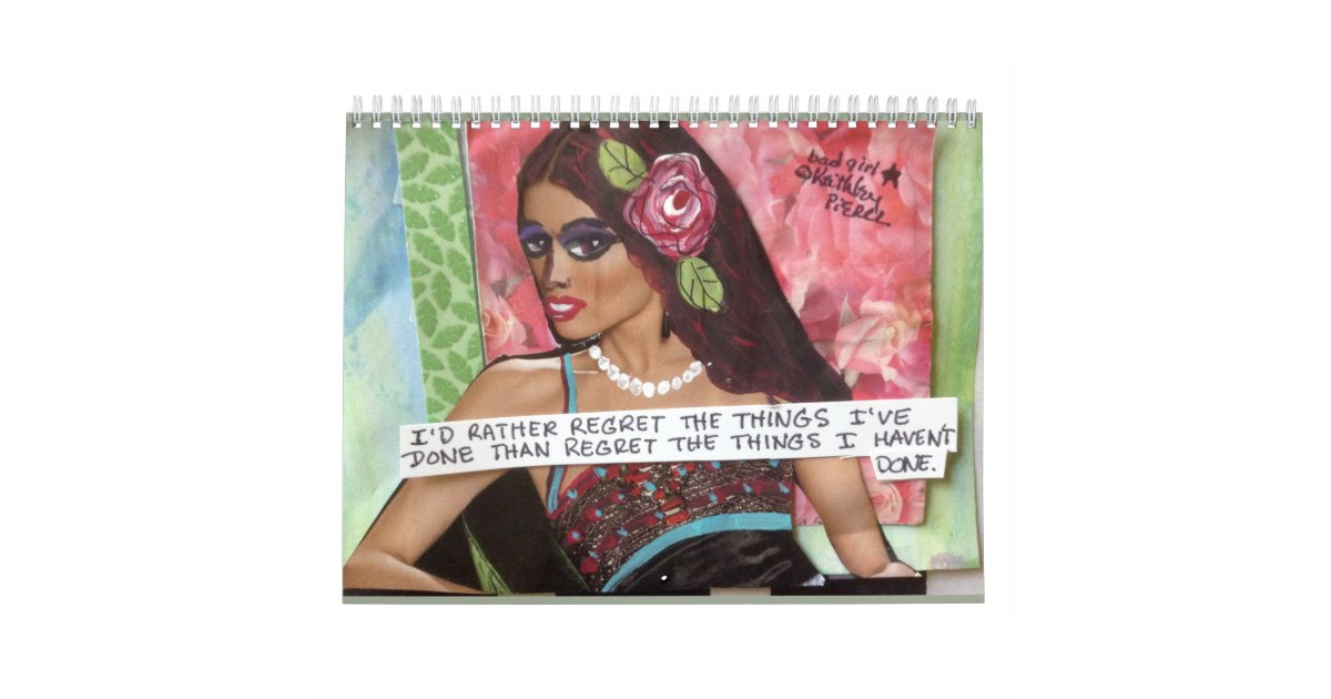 CALENDAR FILLED WITH BAD GIRL ART | Zazzle