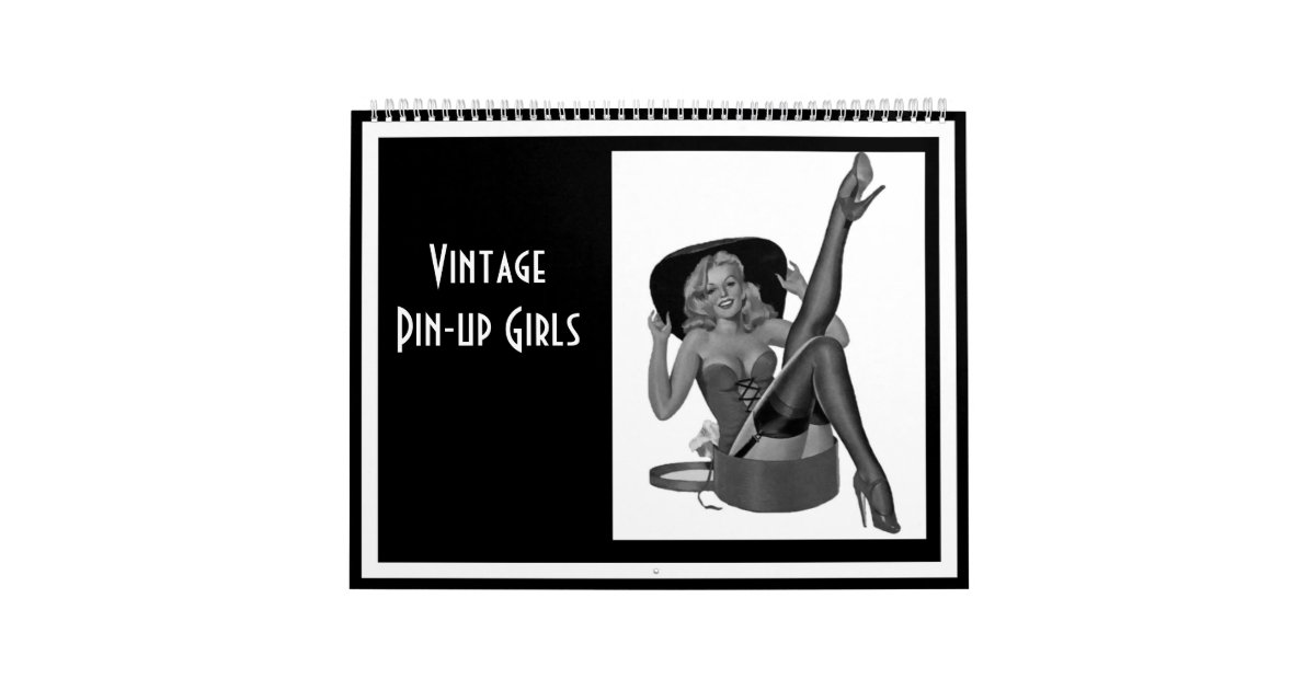 Calendar Vintage Pin-up Girls 14 Images Feb-Jan | Zazzle