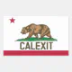 CALEXIT California Bear Flag Rectangular Sticker | Zazzle