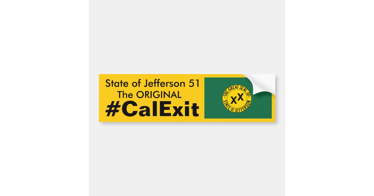 CALEXIT State of Jefferson 51 Bumper Sticker | Zazzle