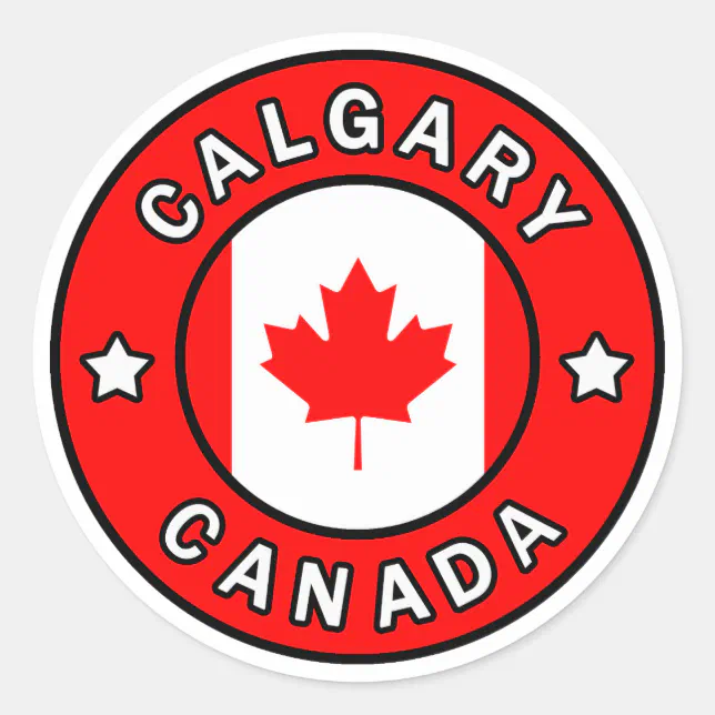 Calgary Canada Classic Round Sticker | Zazzle