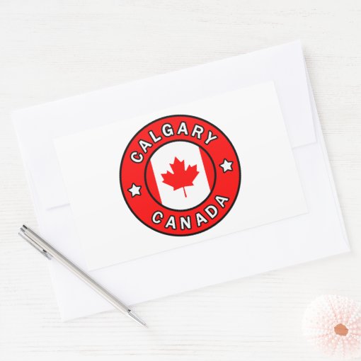Calgary Canada Rectangular Sticker | Zazzle
