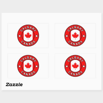 Calgary Canada Rectangular Sticker | Zazzle