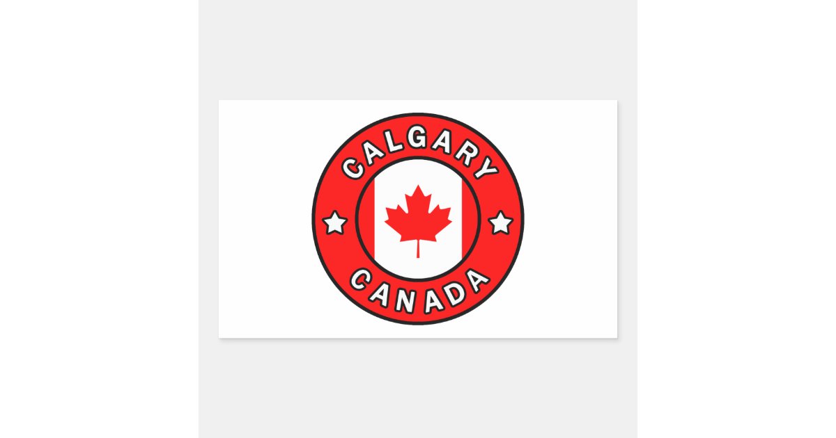 Calgary Canada Rectangular Sticker | Zazzle