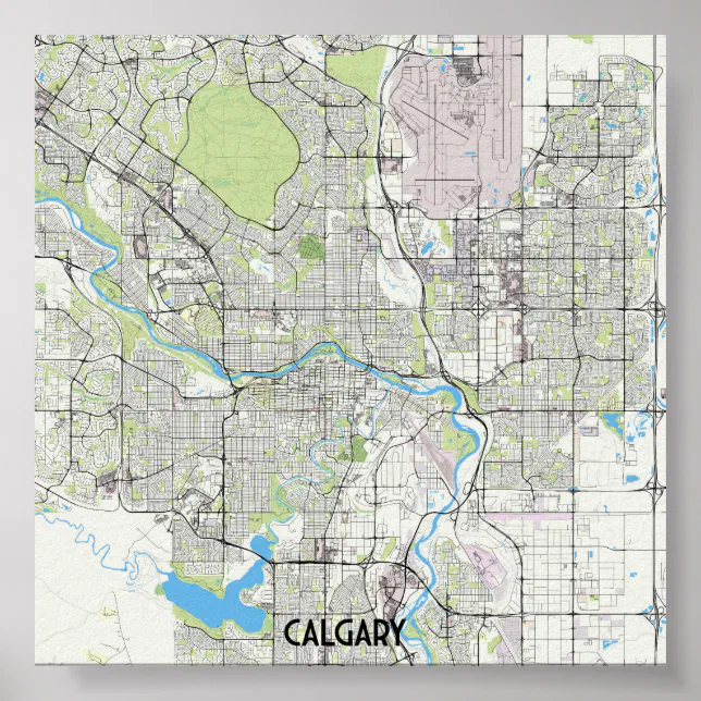 Calgary map poster | Zazzle