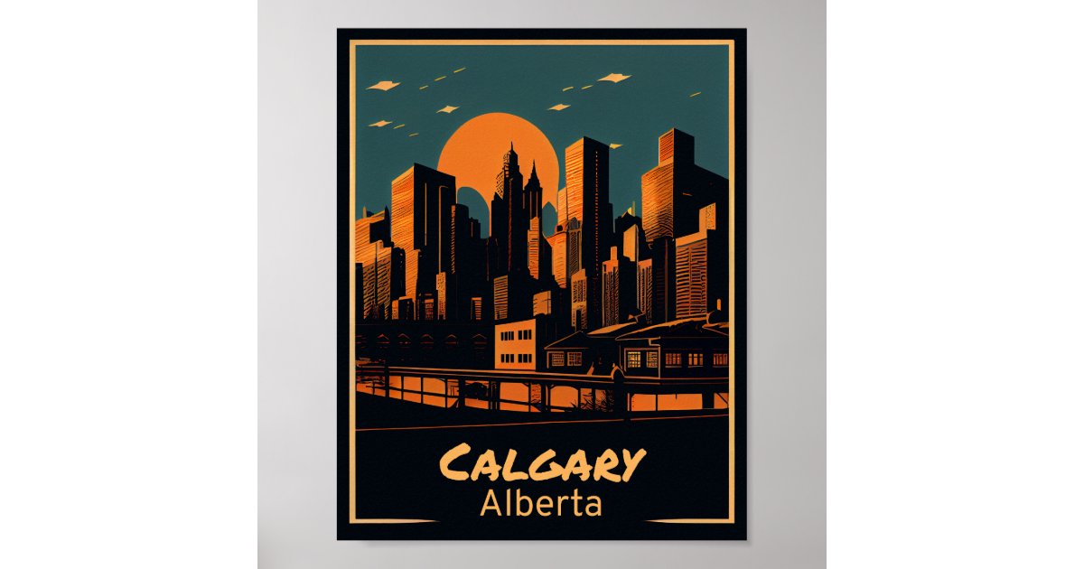 Calgary Vintage Art Poster | Zazzle