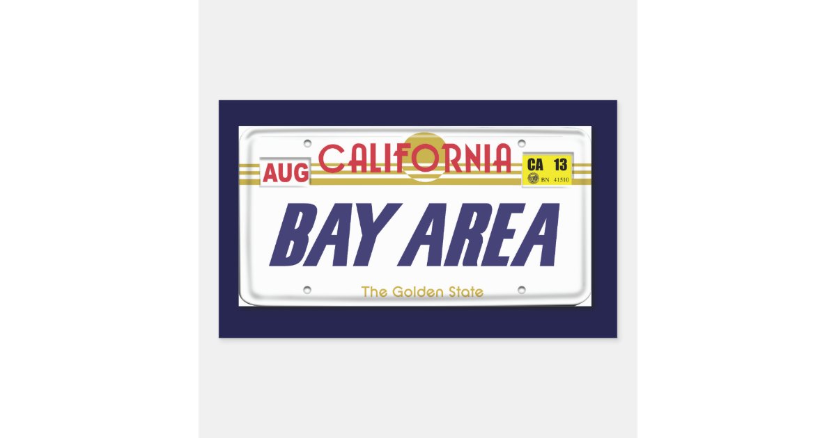 Cali License Plates Rectangular Sticker | Zazzle