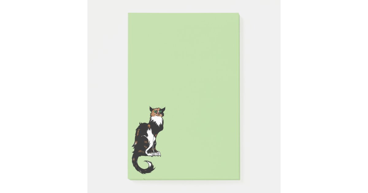 Calico Cat Art "Le Chat Noir" Calicos Parody Cats Post-it Notes | Zazzle