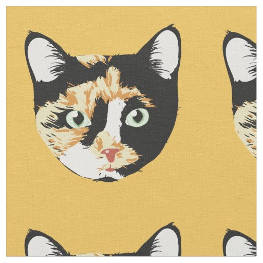 Calico Cat Bonita Fabric | Zazzle