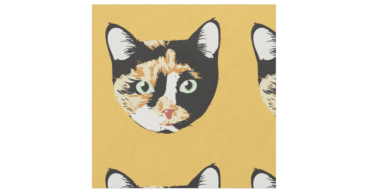 Calico Cat Bonita Fabric | Zazzle