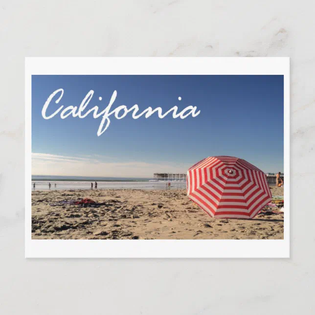 California Beach Postcard | Zazzle