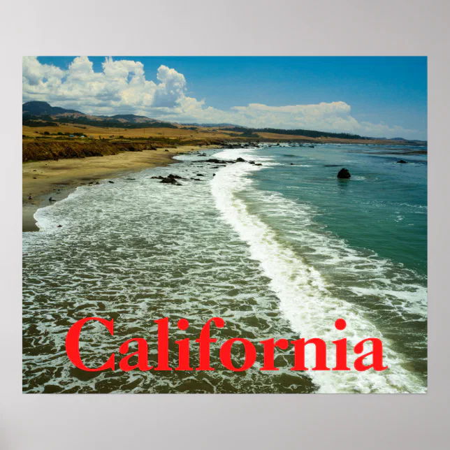 California Beach Poster | Zazzle