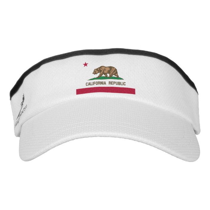 California bear state flag sun visor cap hat | Zazzle.com