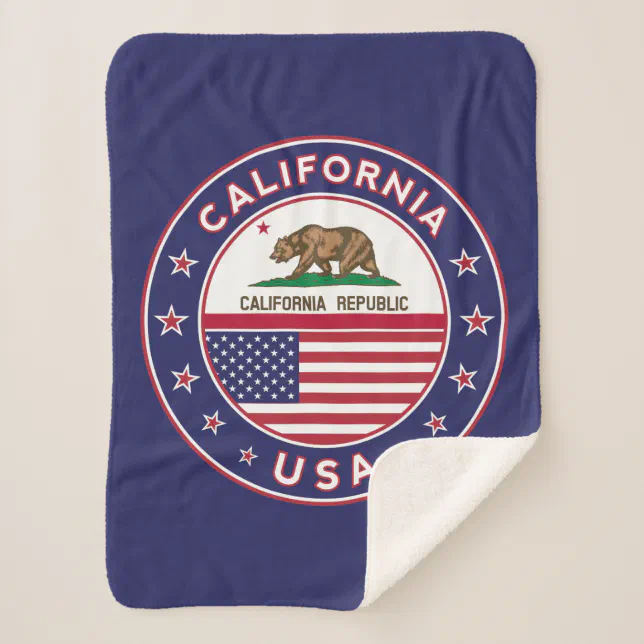California Blanket (blue version) | Zazzle