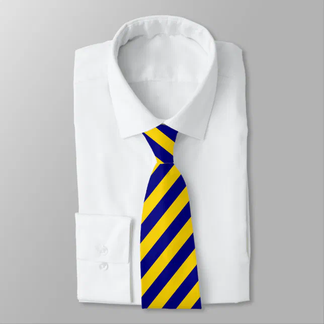 California Blue and Gold Vertical Stripes Neck Tie | Zazzle
