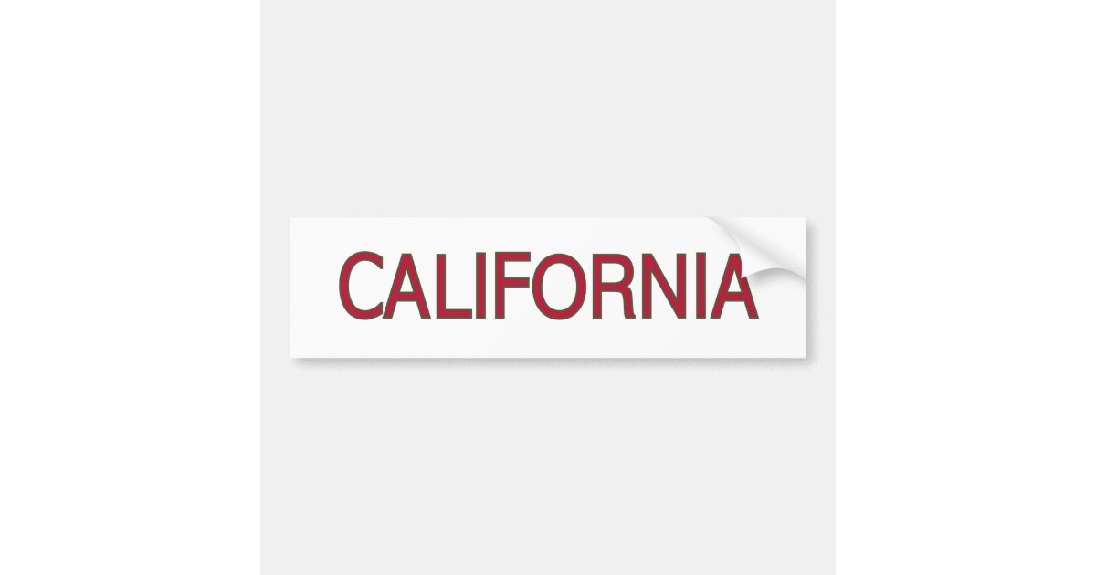 California Bumper Sticker | Zazzle