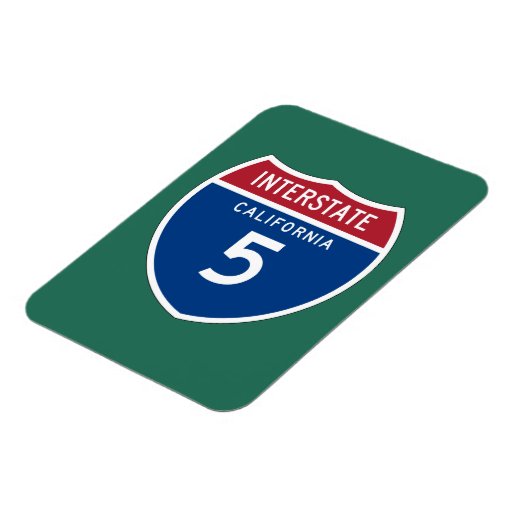 California CA I-5 Interstate Highway Shield - Magnet | Zazzle