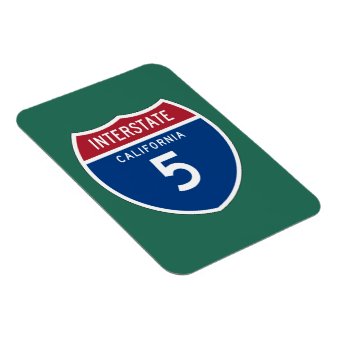 California CA I-5 Interstate Highway Shield - Magnet | Zazzle