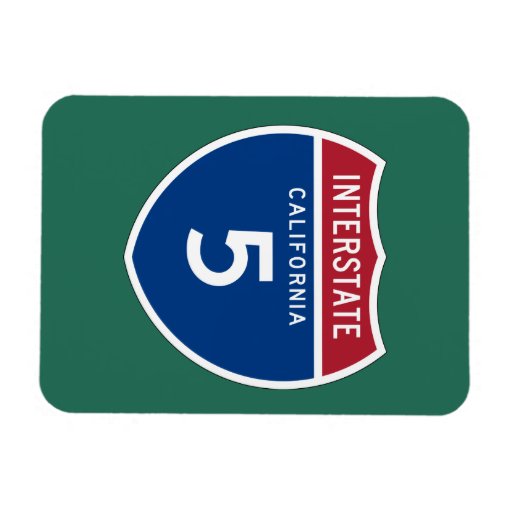 California CA I-5 Interstate Highway Shield - Magnet | Zazzle